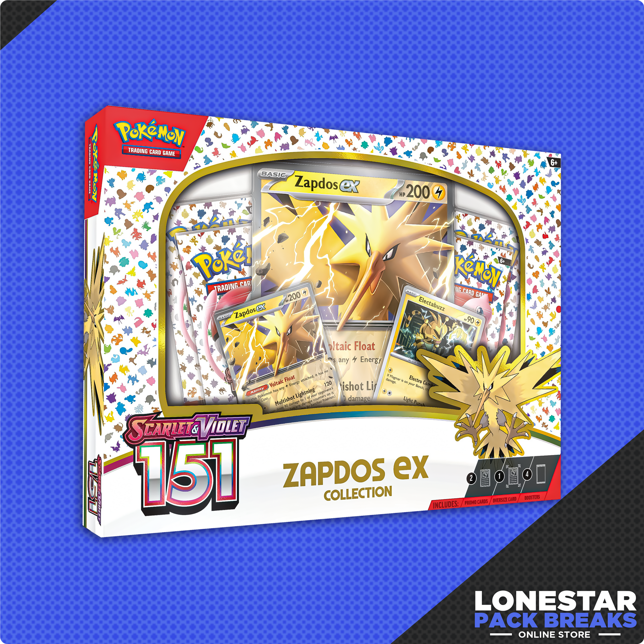Pokemon Trading Card Game: Scarlet and Violet 151 Zapdos ex Collection